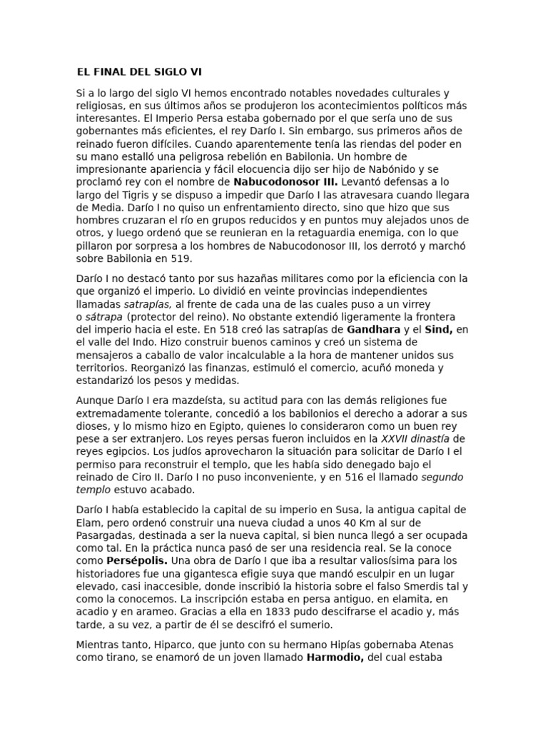 El Final Del Siglo Vi | PDF