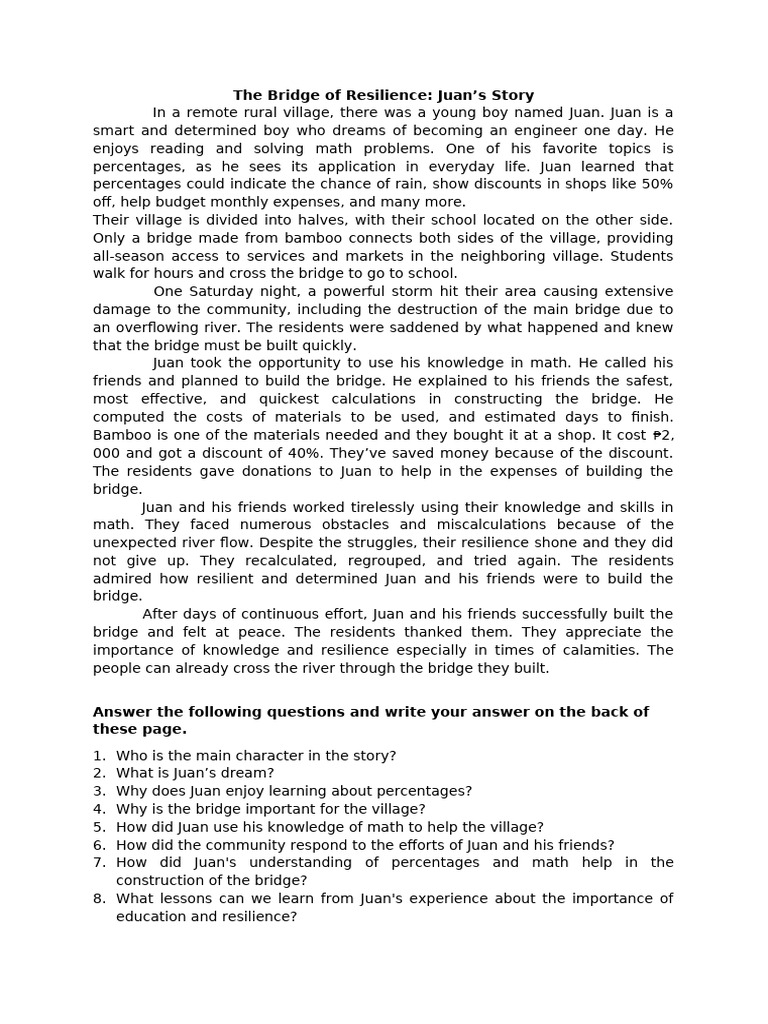 The Bridge of Resilience | PDF