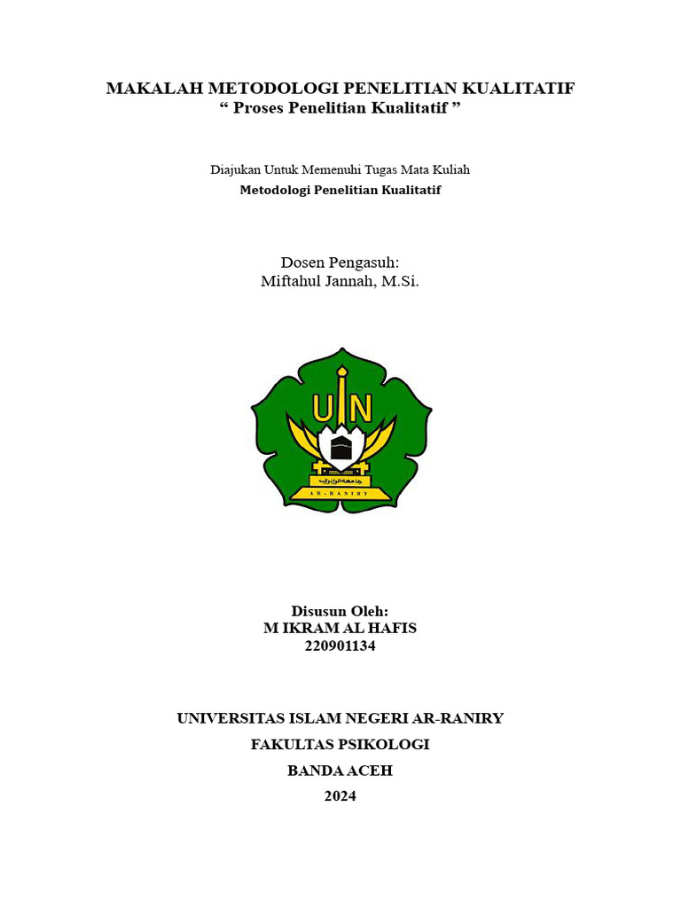 M. Ikram Al Hafis Proses Dalam Senuah Penelitian | PDF