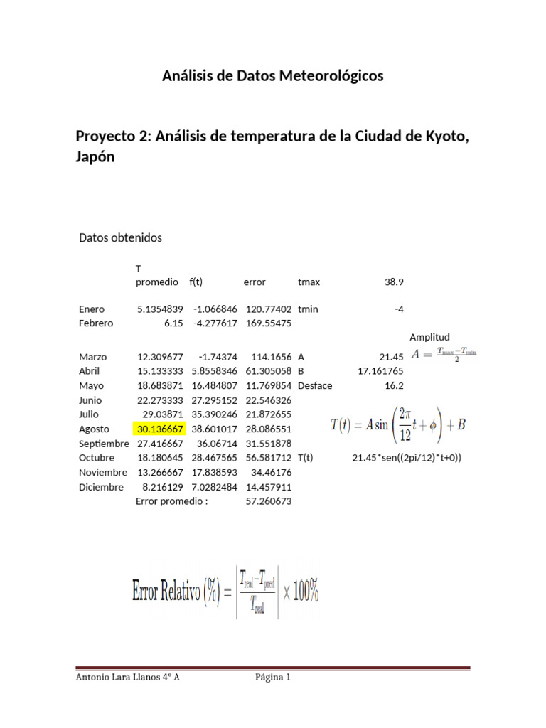 Análisis de Datos Meteorológicos | PDF