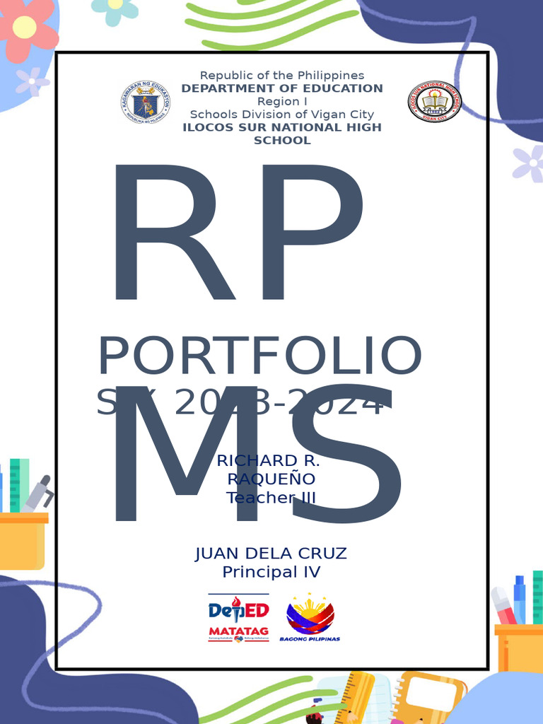 12 RPMS Portfolio Template Blueish Mode | PDF