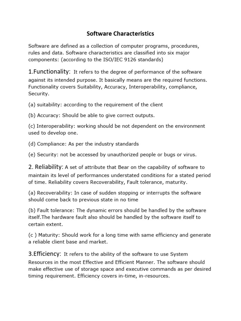 SW Characteristics | PDF