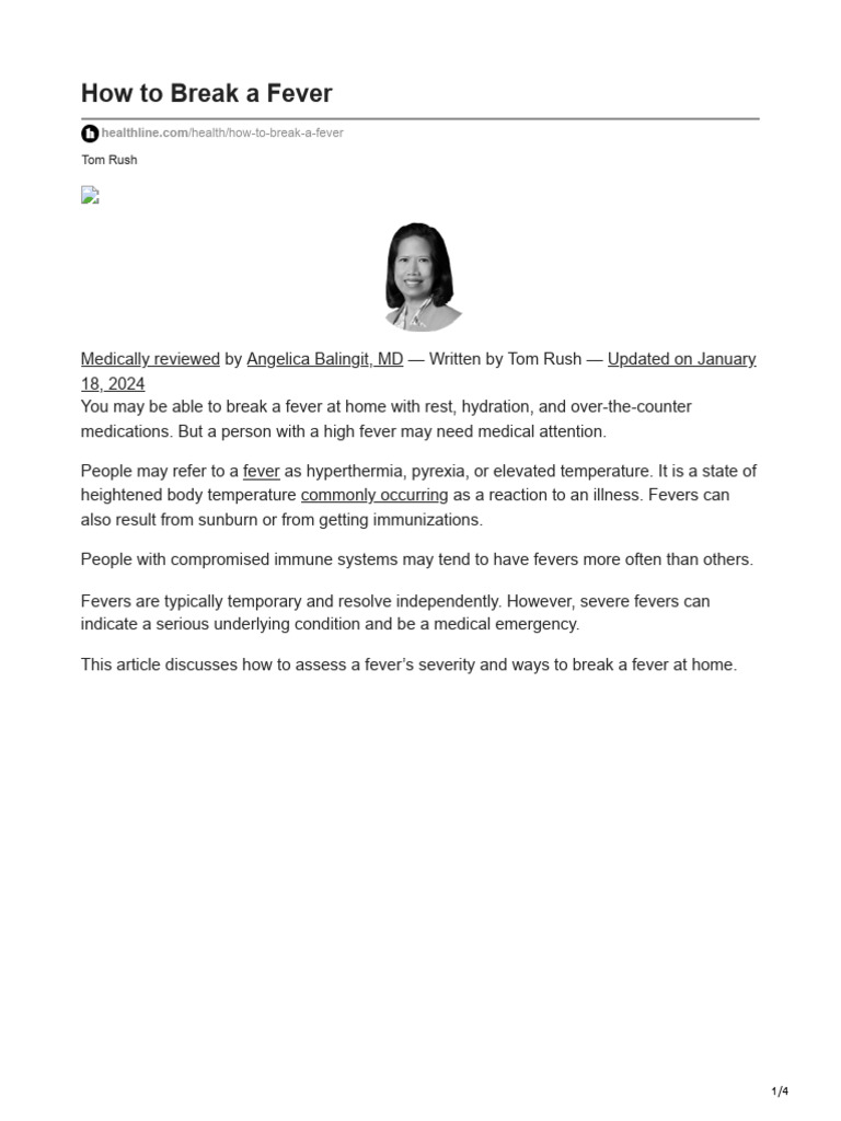 How To Break A Fever | PDF