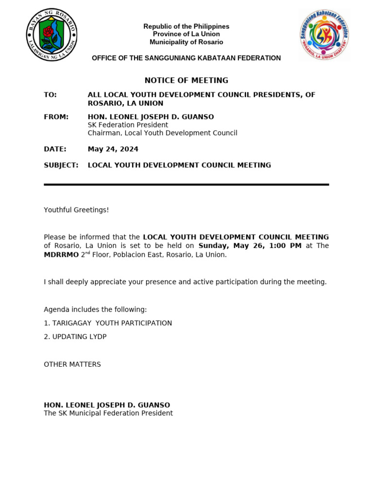 NOTICE-OF-EM-MEETING-LYDC | PDF