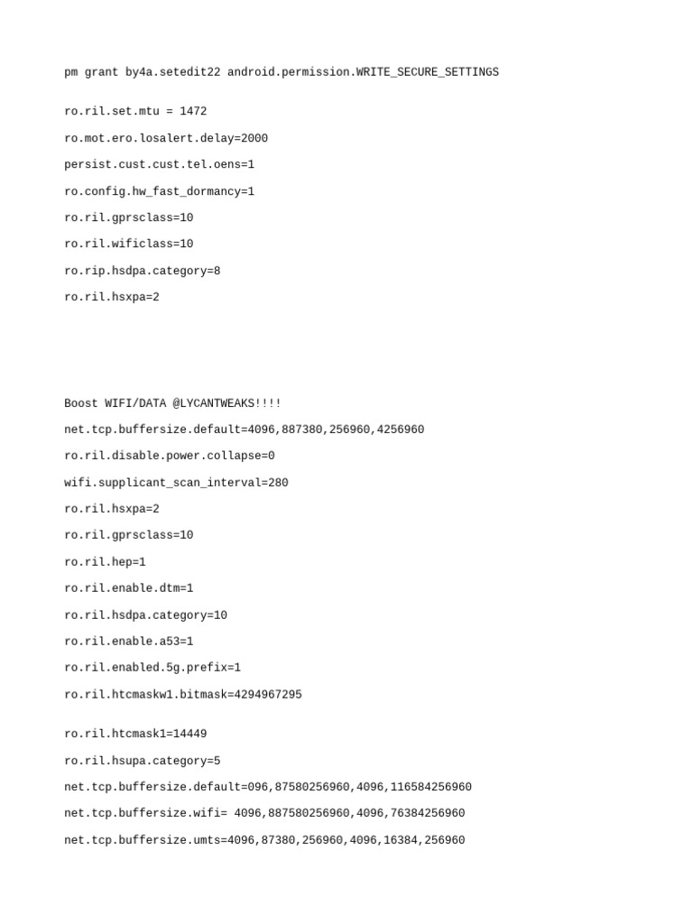 Boost Wifi & Data LycanTweaks | PDF