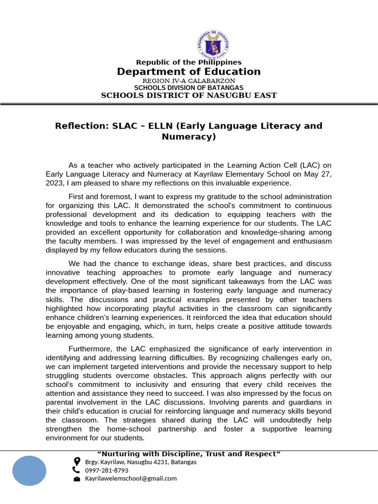 Lac Reflection Meeting | PDF