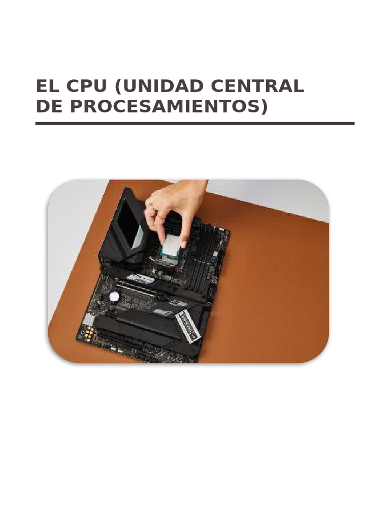SOBRE EL CPU | PDF