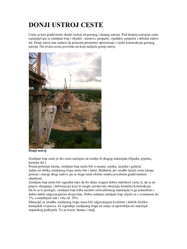 Donji Ustroj Ceste | PDF