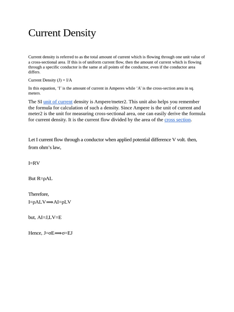 Current Density | PDF