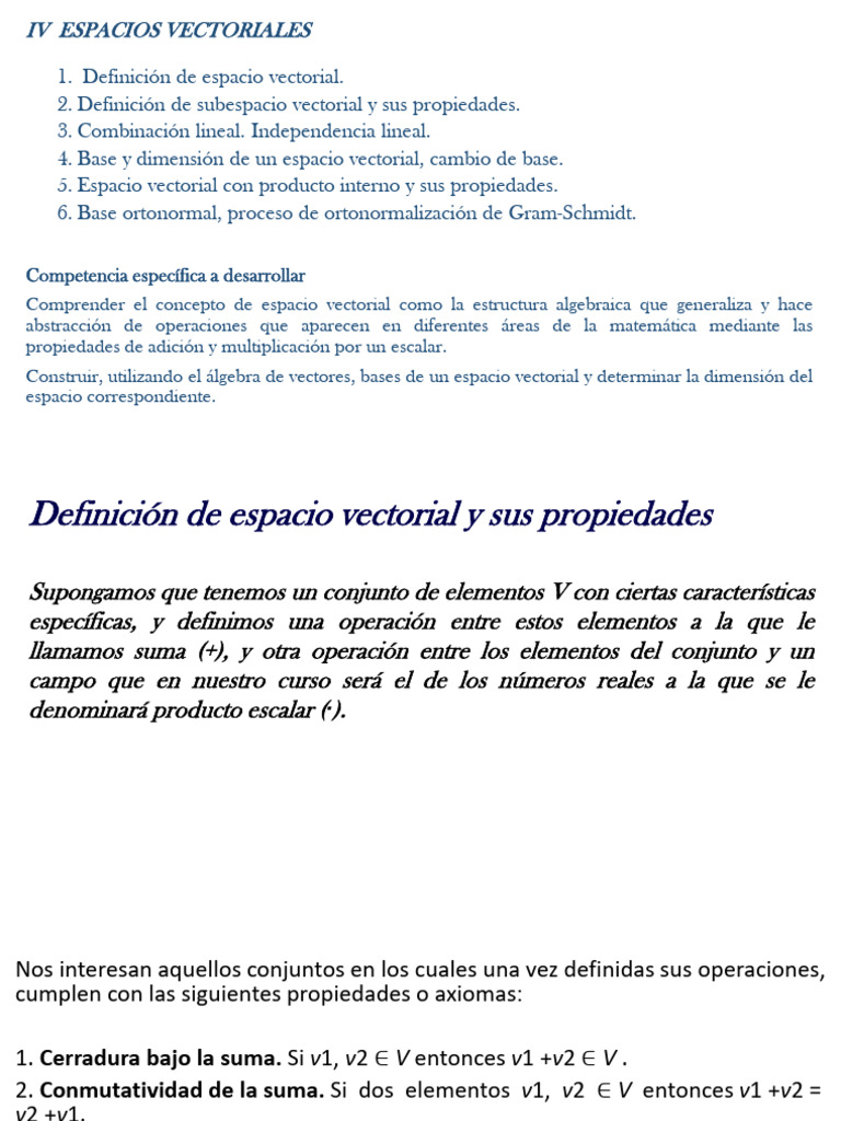 Iv Espacios Vectoriales 20200529 Pdf