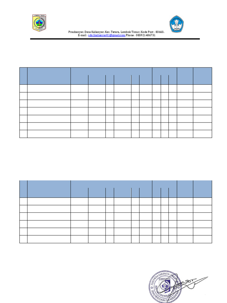 Rangkuman Kehadiran Guru Di Kelas Sept 20204 | PDF