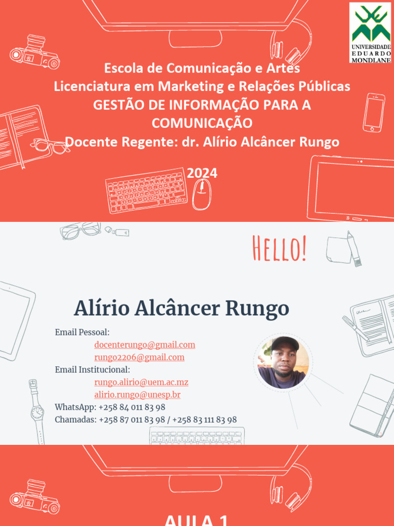 01 - Aula1 - Gestao Da Informacao - Introducao A Nocao de Gestao Da Informacao01 - Dia 2024 | PDF