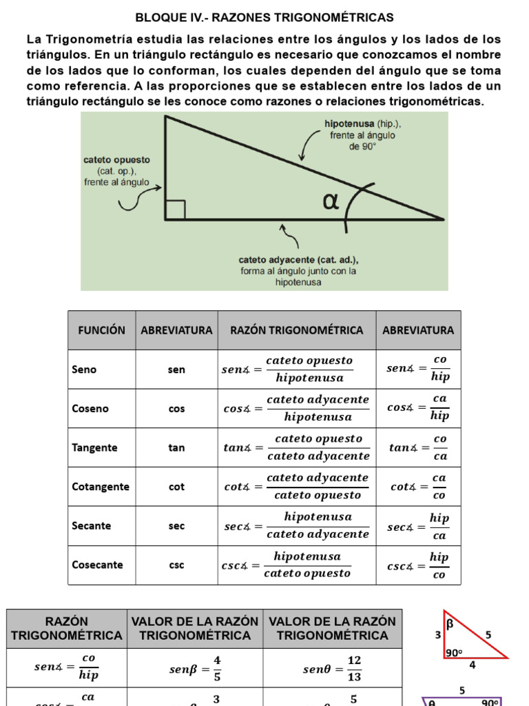 Razones Trigonometricas | PDF