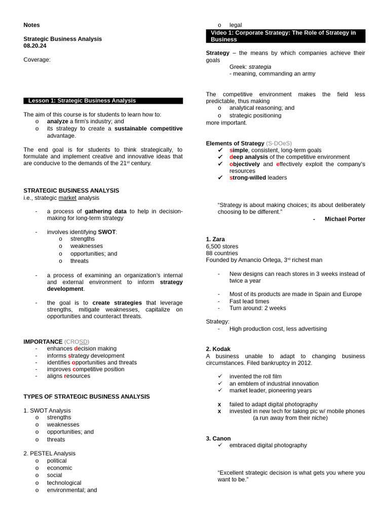 SBA Prelim Reviewer | PDF