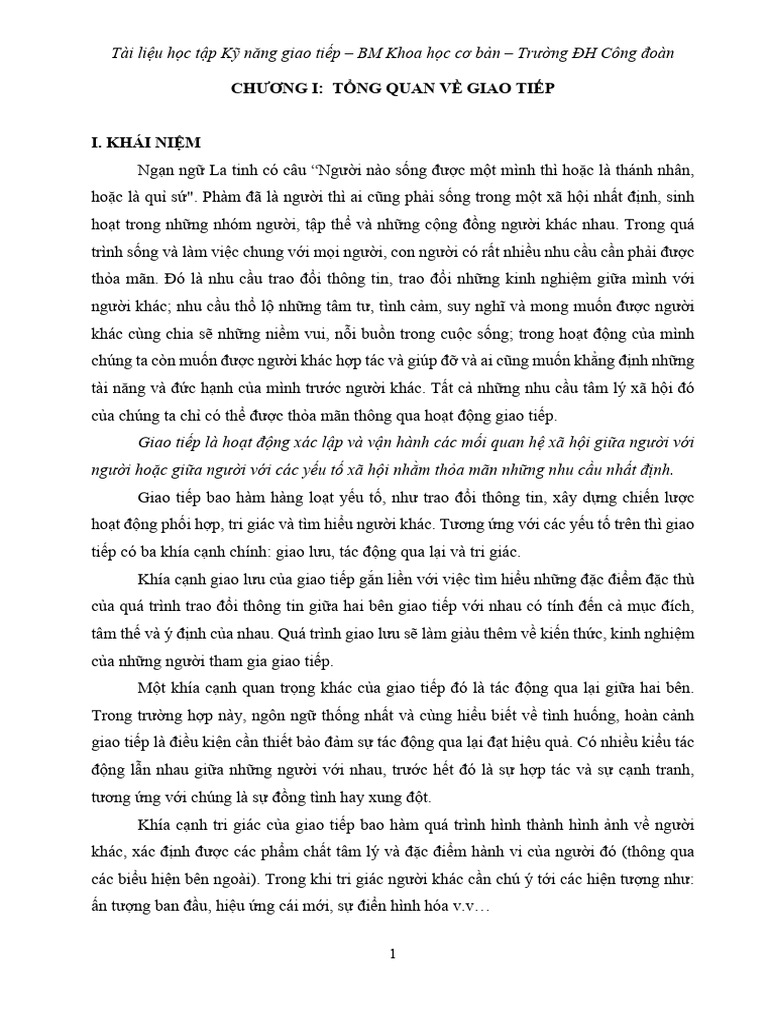 Tài Liệu Học Tập KNGT 2023. Toàn Trường | PDF