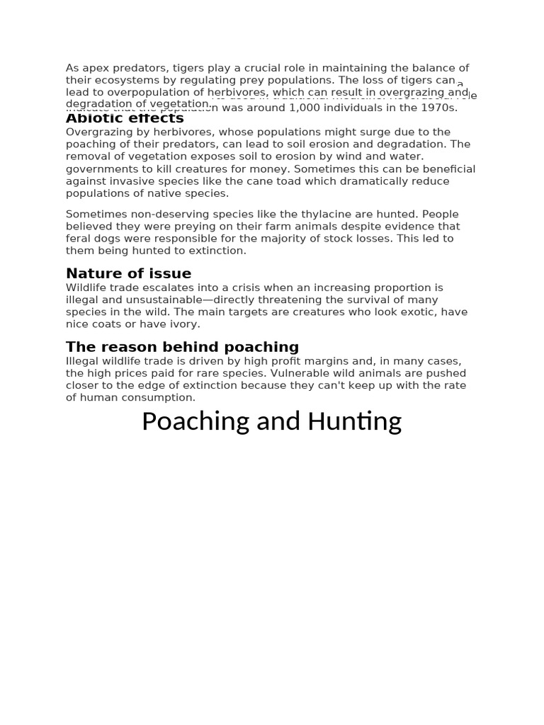 Poaching | PDF