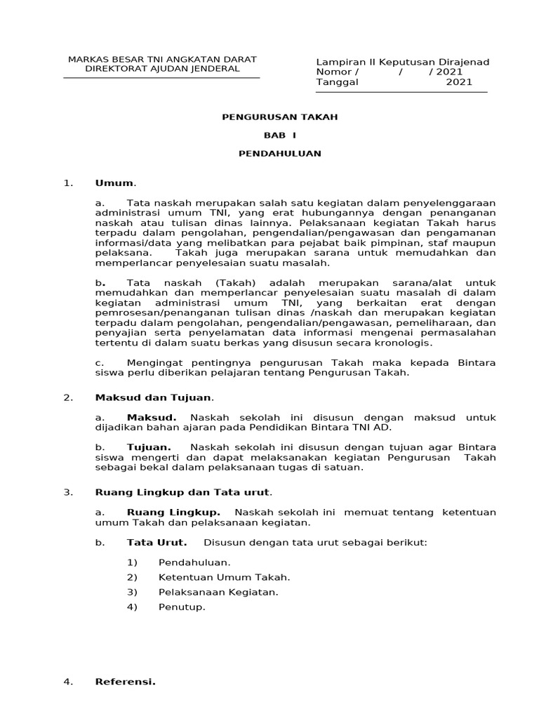 Pengurusan Takah | PDF