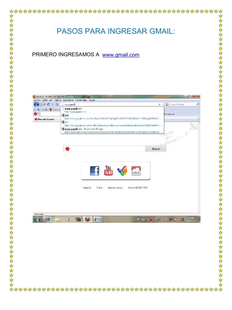 Pasos para Ingresar Gmail | PDF