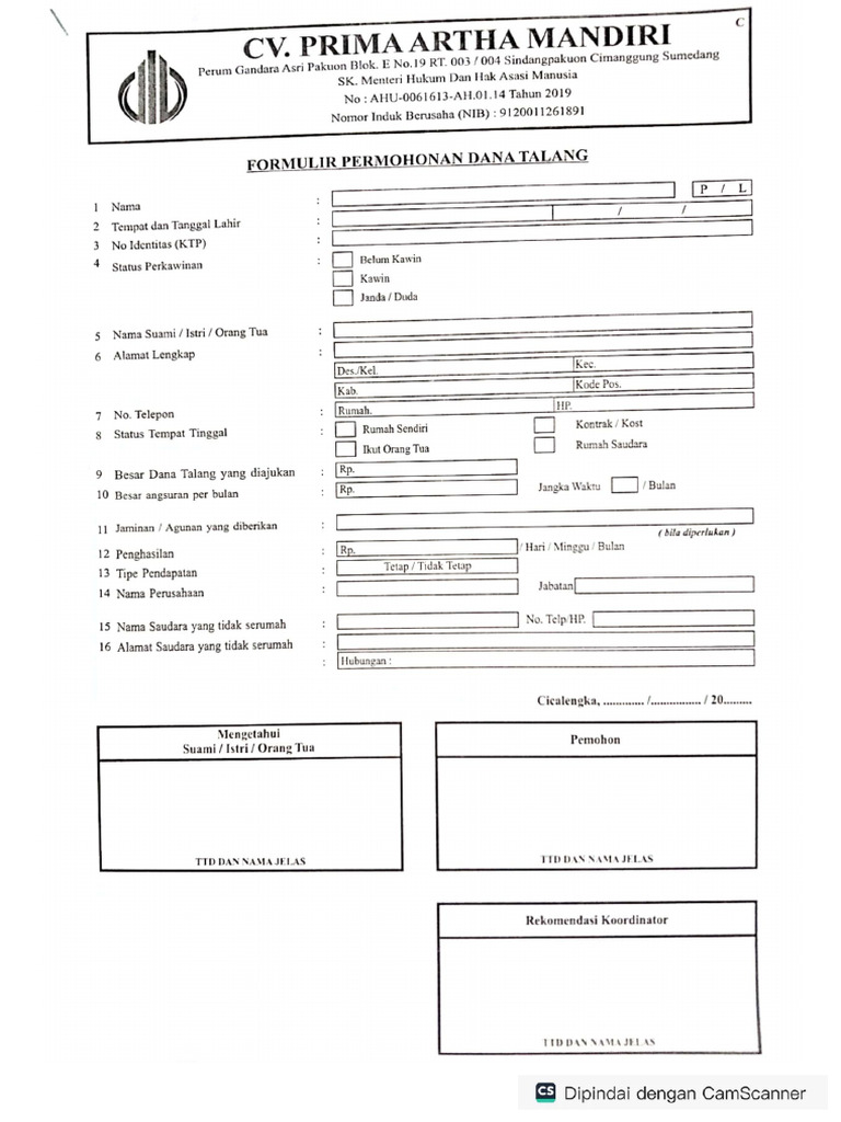 CV PRIMA ARTHA MANDIRI | PDF
