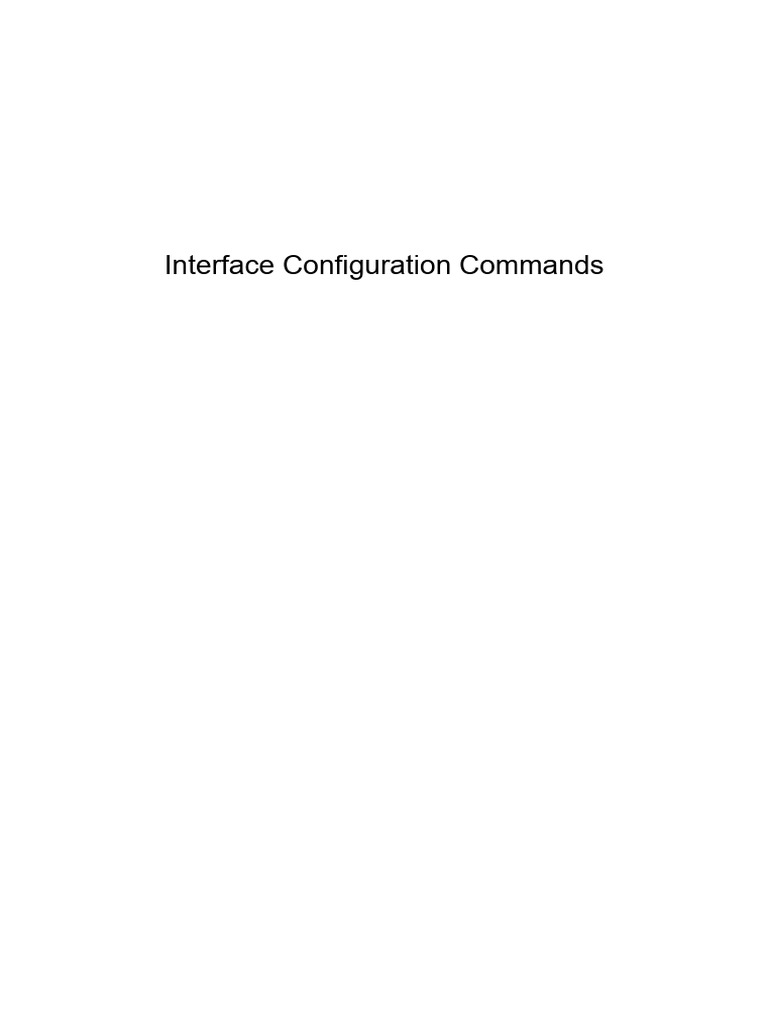 02-Port Configuration Commands | PDF