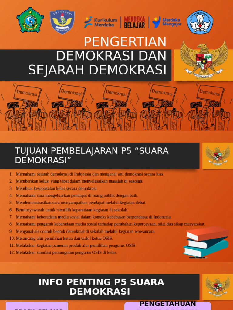 Materi P5 Pengertian Demokrasi Dan Sejarah Demokrasi | PDF