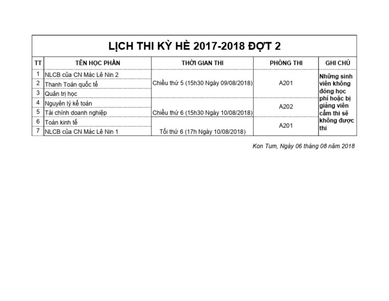 Lich Thi Dot 2 | PDF