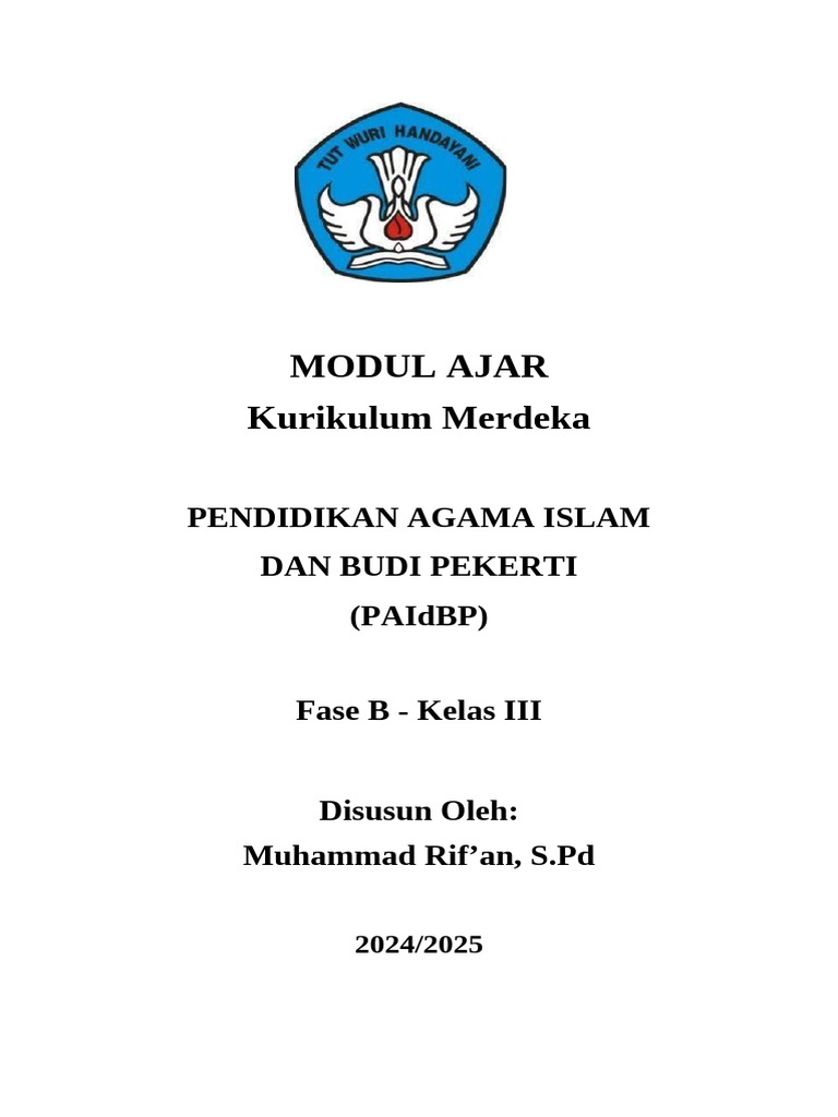 MODUL AJAR PAI KELAS 3 Rev | PDF