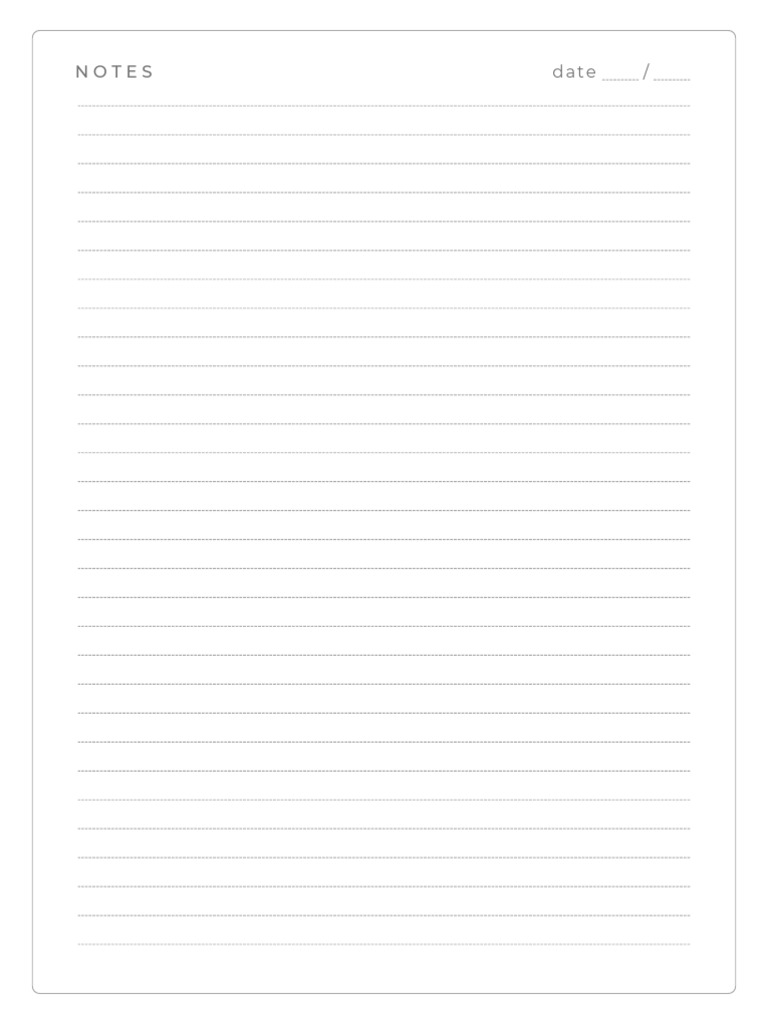 White Grey Minimalist Simple Blank Notebook | PDF