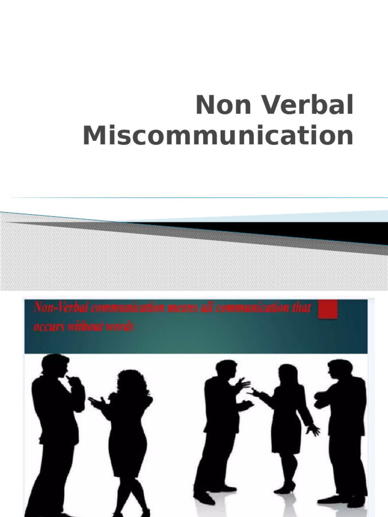 Non Verbal Miscommunication | PDF
