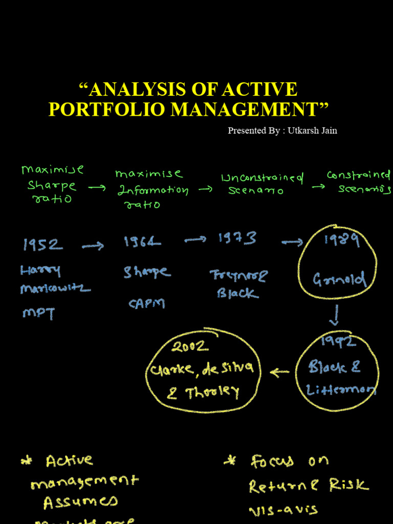 Analysis of Active Portfolio Management | PDF