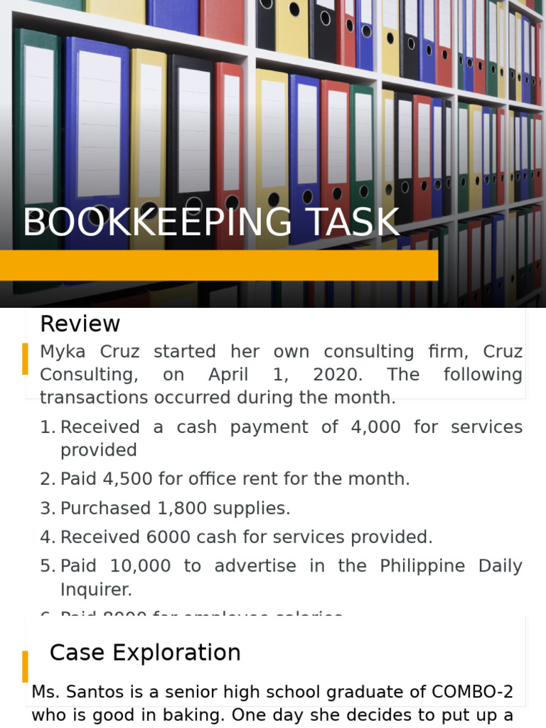 Bookkeeping Task | PDF