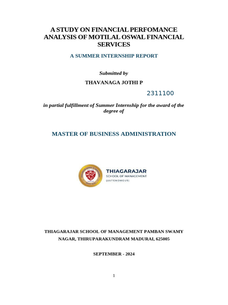 Sip Report | PDF