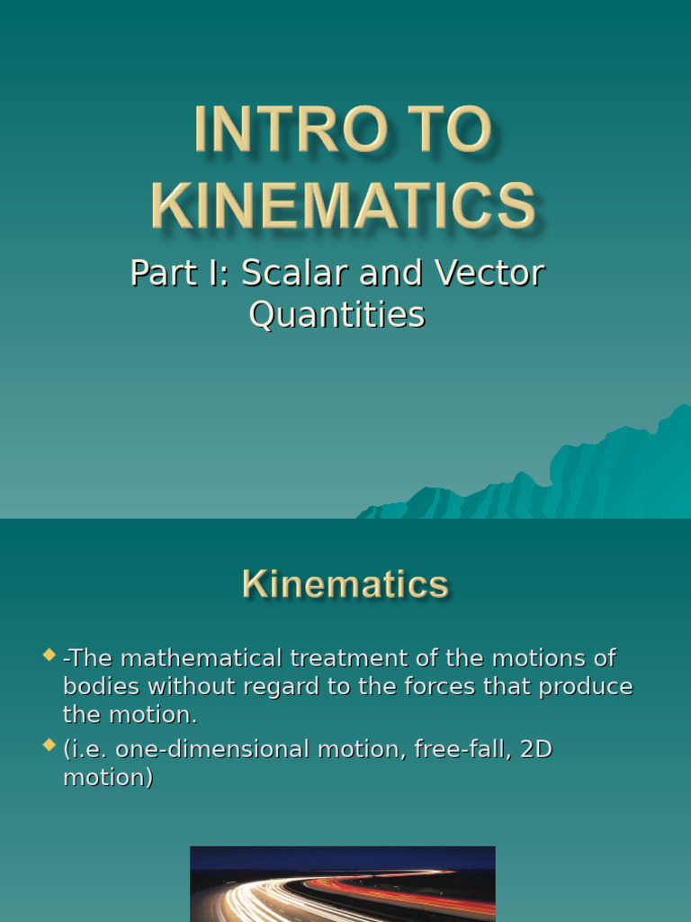 Kinematics PPT | PDF