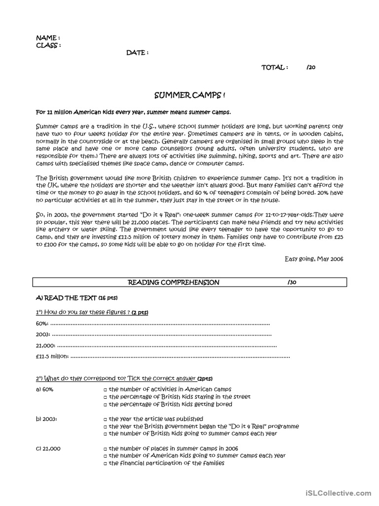Summer Camps | PDF
