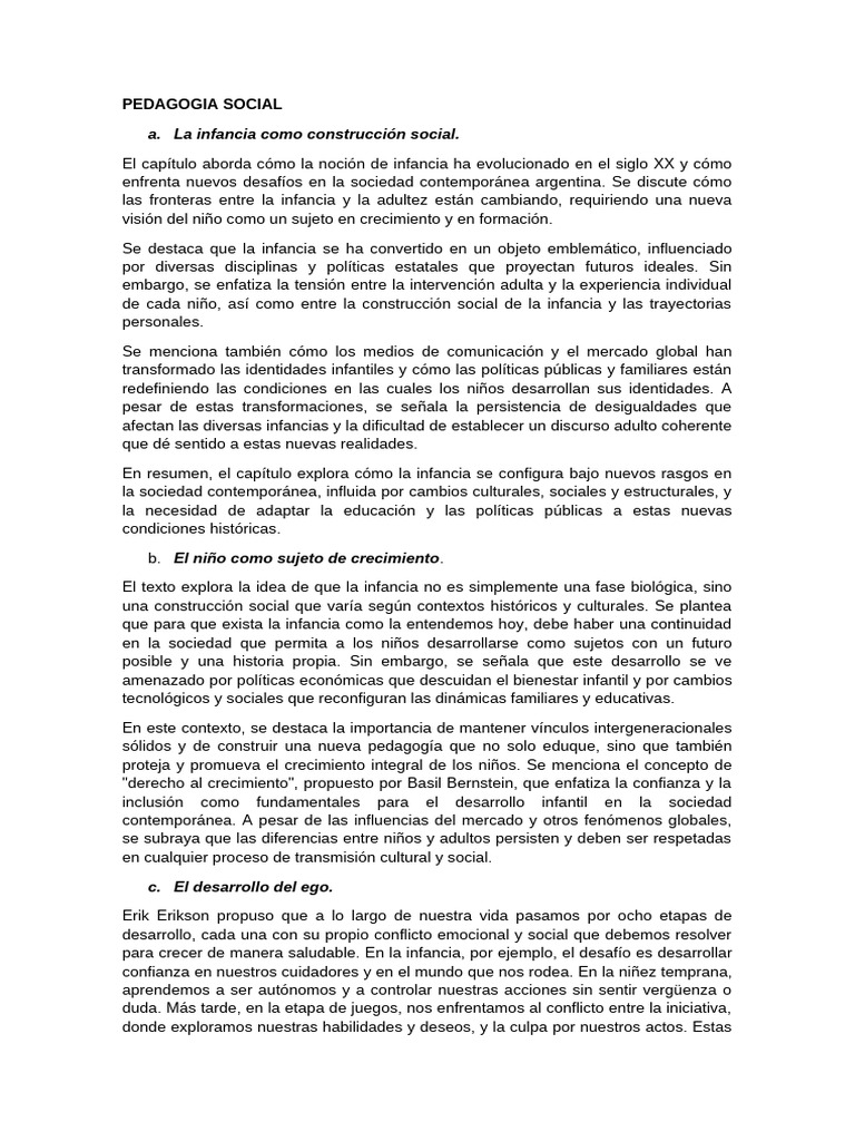 Pedagogia Social Final | PDF