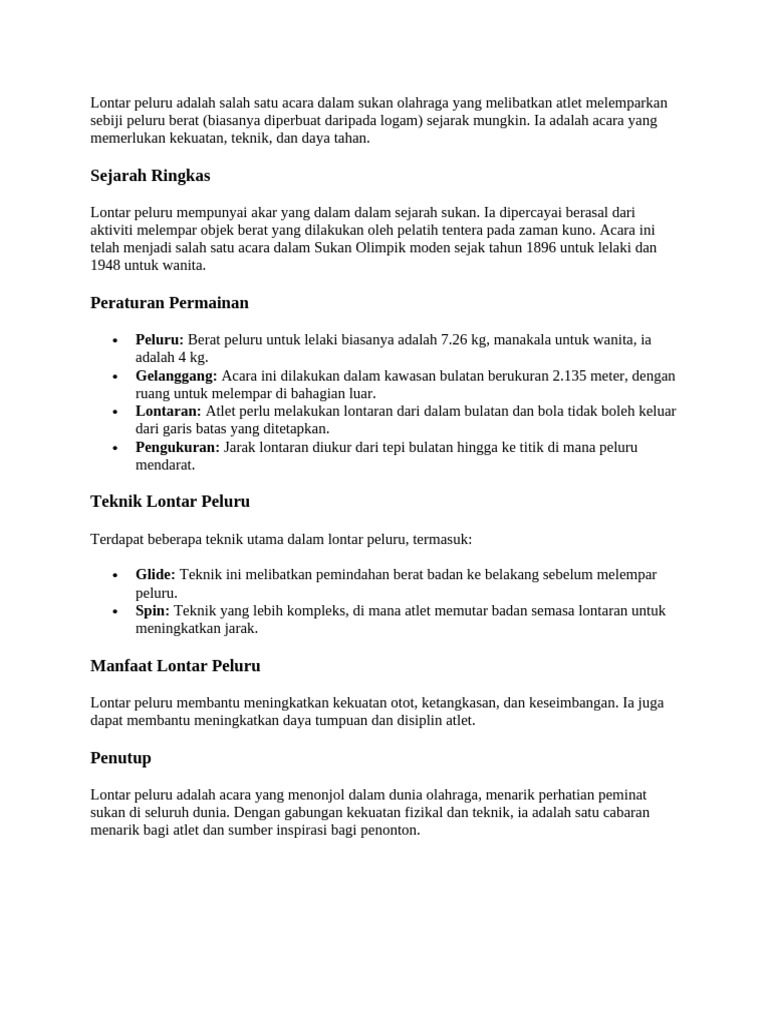 Lontar Peluru | PDF