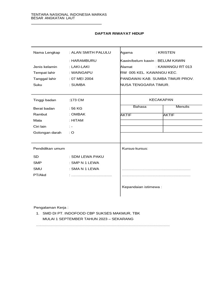 Blangko Administrasi | PDF