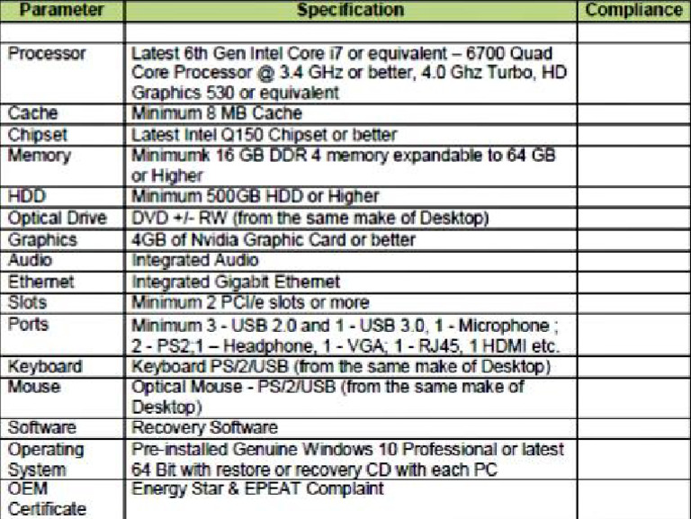 Workstation Specs | PDF