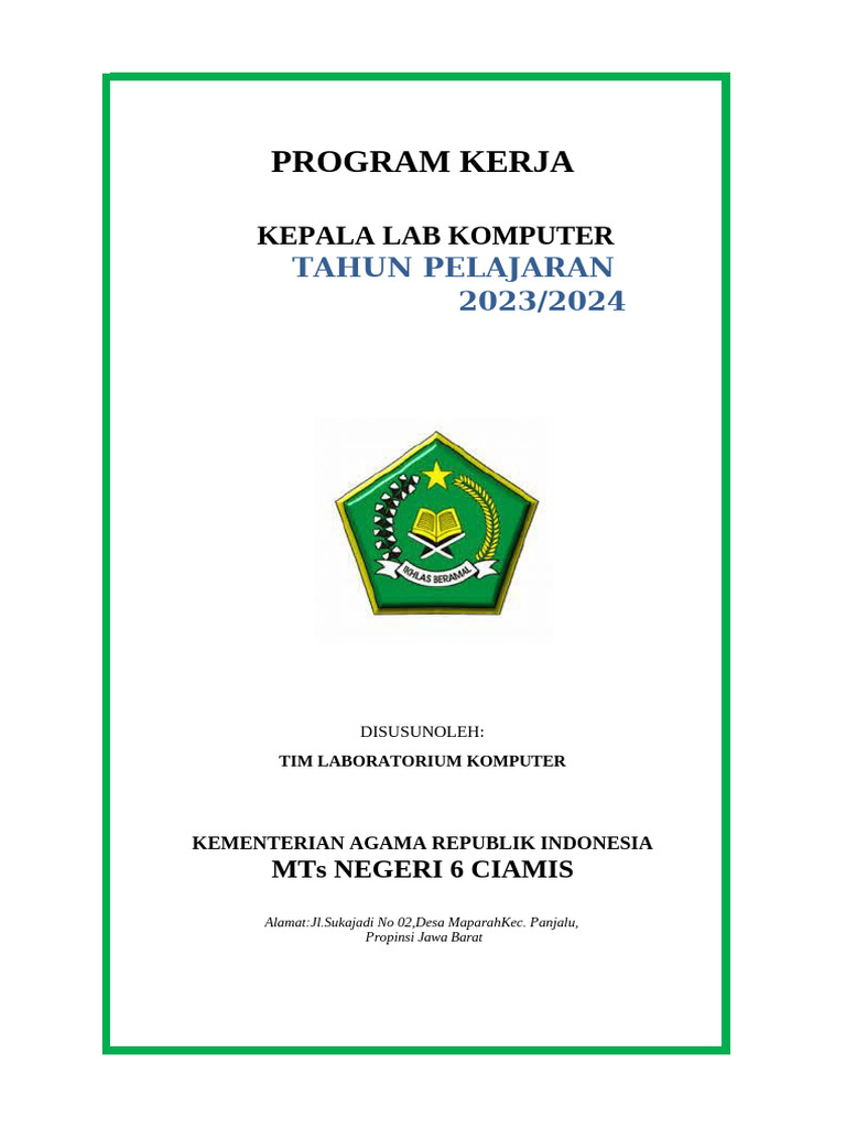 Program Kalab Komputer Mey | PDF