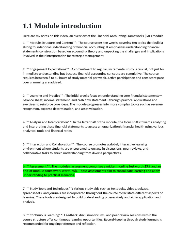 1.1 Module Introduction | PDF