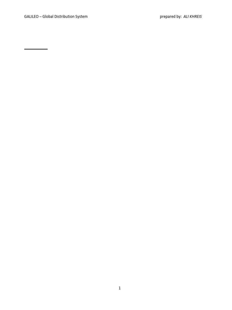 galileo commands | PDF