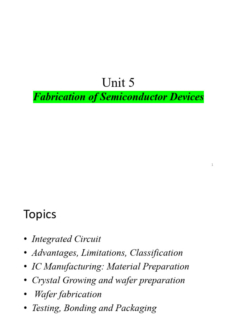 Unit 5 Ppt Part 1 Pdf