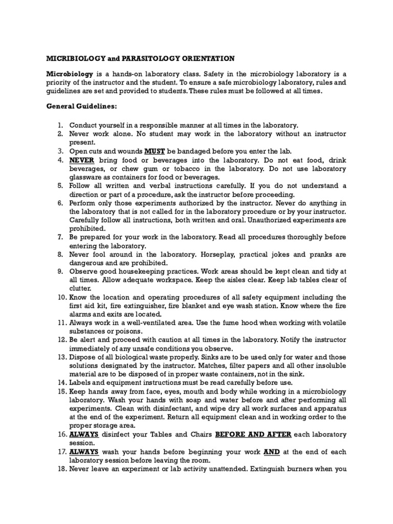 Microbiology-Guidelines-1 | PDF