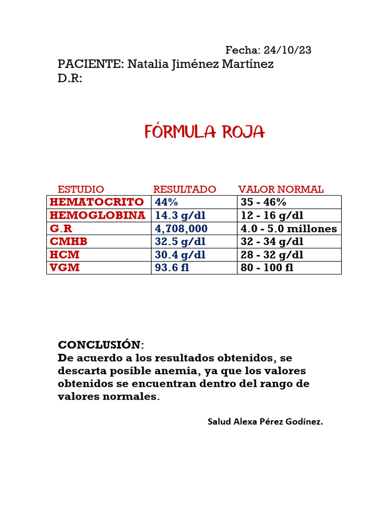 Formula Roja | PDF