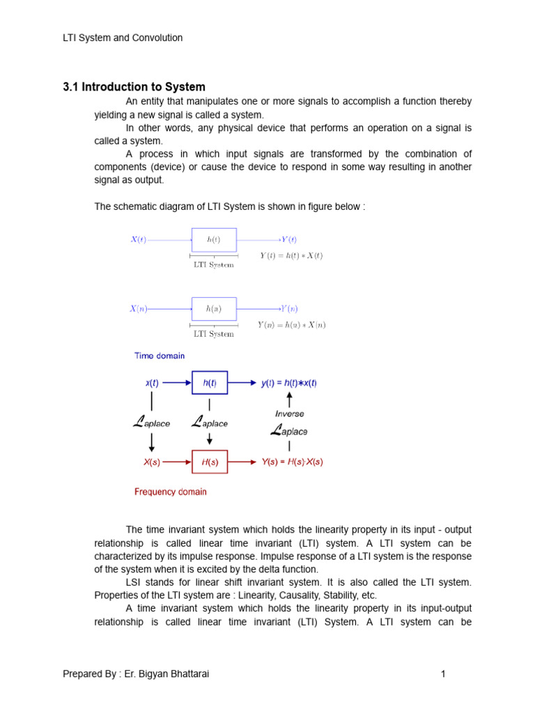 LTI System and Convolution | PDF | Applied Mathematics | Mathematics