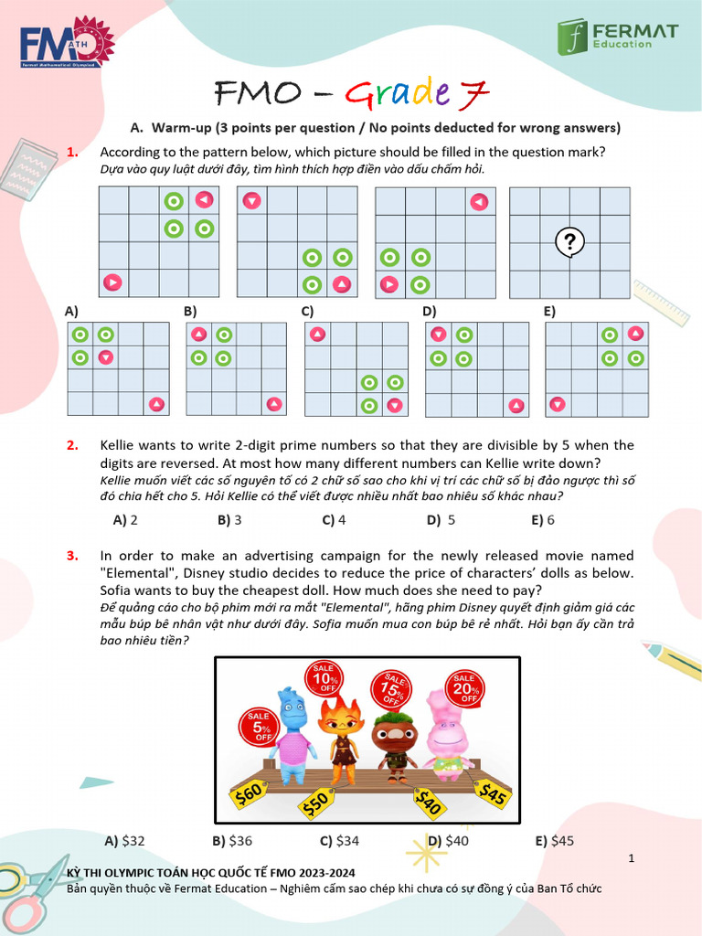 FMO Grade 7 (SN) | PDF | Vietnam
