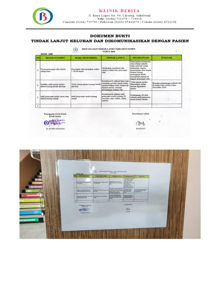 Dokumen Bukti Tindak Lanjut Keluhan - KBL | PDF