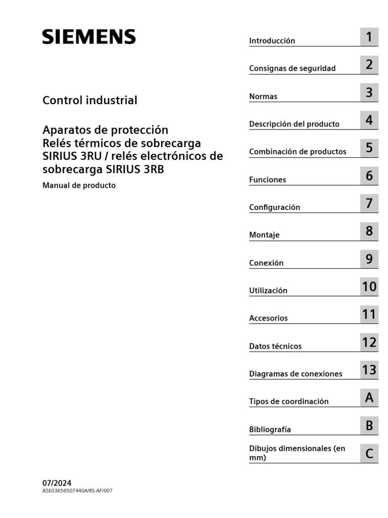 Manual SIRIUS Overload Relay 3RU 3RB Es-MX | PDF