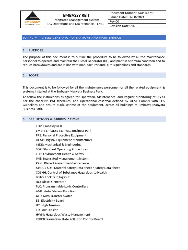 DG - Procedure | PDF