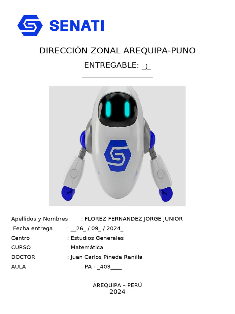 Entregable 1 Matematica Senati | PDF